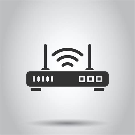 Wifi Router Icon In Flat Style Broadband Vector Illustration On White