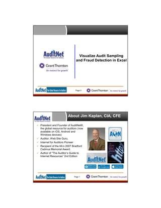 Visualize Audit Sampling And Fraud Detection In Excel PDF
