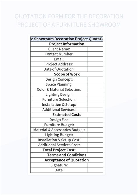 Free Engineering Project Quotation Form Templates For Google Sheets And Microsoft Excel Slidesdocs