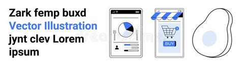 mobile and e commerce analytics dashboard with shopping cart and