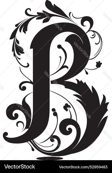 Blithe Elegance Cheerful Font B Decor Bewildering Vector Image