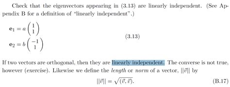 Solved Check That The Eigenvectors Appearing In 3 13 Are Chegg Com