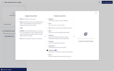 How To Add A Coding Assignment In A Course With Inbuilt Compiler Support
