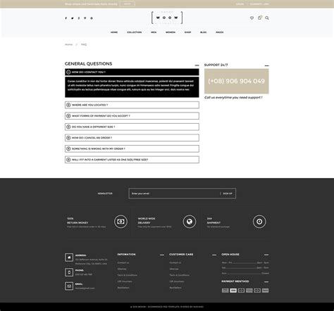 Woow Responsive Woocommerce Theme On Behance