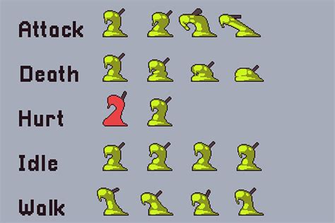 Swamp Enemies 2d Sprite Sheets By Free Game Assets Gui Sprite Tilesets