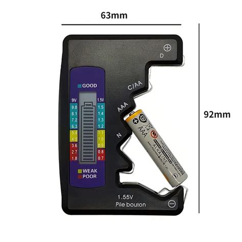 디지털 배터리 테스터 C D N Aa Aaa 9v 15v 버튼 셀 용량 확인 감지기 Lcd 디스플레이 정전용량 진단 도구