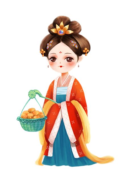 中秋元素素材祥云嫦娥装饰png免扣 ♥⺌恋蝶︶ㄣ设计