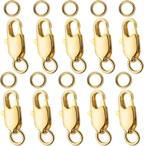 10pcs 18k Gold Lobster Clasps For Jewelry Making Lobster