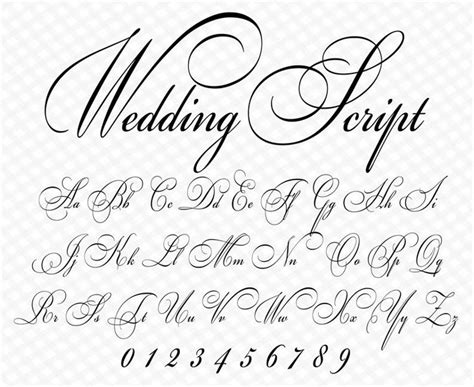 Wedding Font Cursive Font Wedding Script Wedding Cursive Font Calligraphy Font Monogram Font