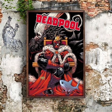 Deadpool Poster King Deadpool Poster Wade Wilson Poster Deadpool Comic Cover Poster Sold By
