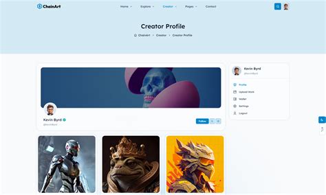 chainart asp core and mvc nft marketplace template