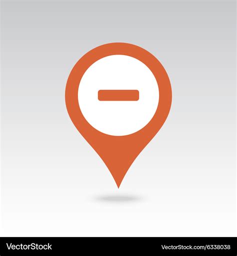 Minus Pin Map Icon Map Pointer Markers Royalty Free Vector