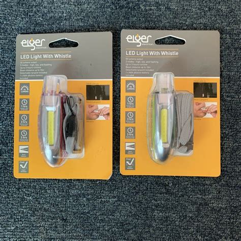 2x Eiger Led Light With Whistle Retro Unit