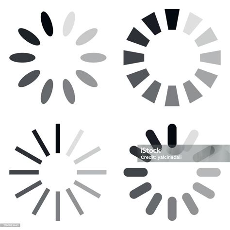 Loading Icon Setcircle Loader Templatesload Indicator Signswaiting