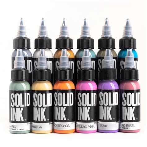 Solid Ink Art Deco 12 Color Set Inkspire Tattoo Supply Japan