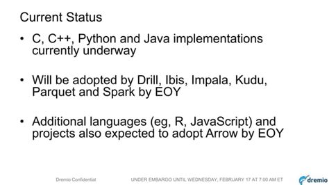 Apache Arrow An Overview Ppt