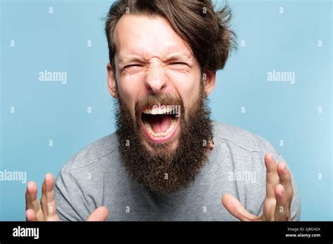 Anger Fury Emotional Breakdown Enraged Man Scream Stock Photo Alamy