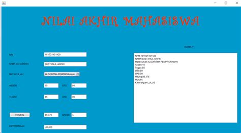 Menghitung Nilai Akhir Mahasiswa Dengan Java Netbean Blog Para Newbi