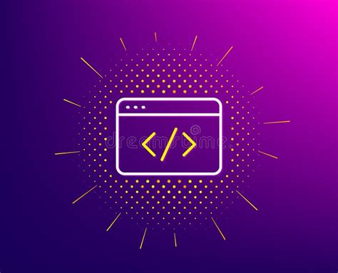 Seo Script Line Icon Web Programming Sign Traffic Management Vector