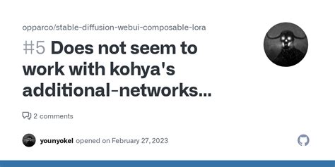 Does Not Seem To Work With Kohya S Additional Networks Extension