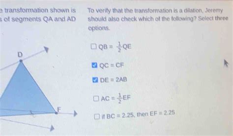 Solved E Transformation Shown Is To Verify That The Transformation Is