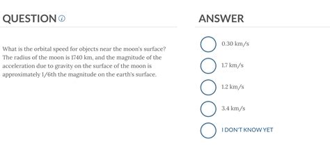Solved Question I What Is ﻿the Orbital Speed For Objects