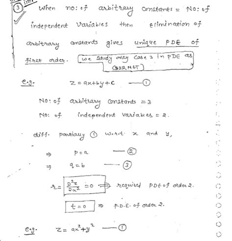 Ordinary And Partial Differential Equation Od Pd Class Notes Pi Aim