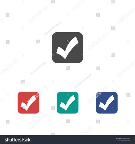 Check Mark Isolated Icon Checklist Button 스톡 벡터 로열티 프리 1440862832