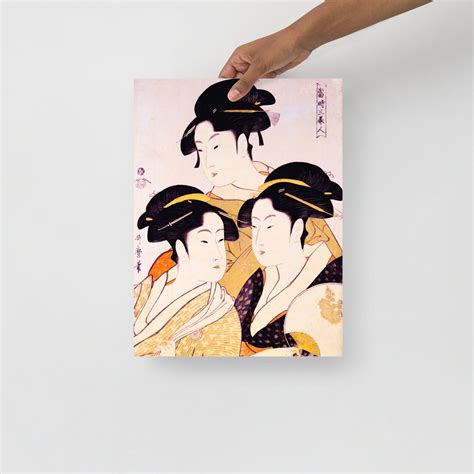 Ukiyo E Art Print Three Beauties Of The Present Day By Kitagawa