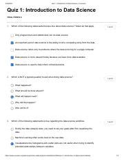 Quiz Introduction To Data Science Coursera Pdf Quiz Introduction To Data