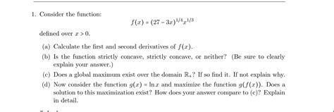 solved consider the function f x 27 3x 14x13defined over