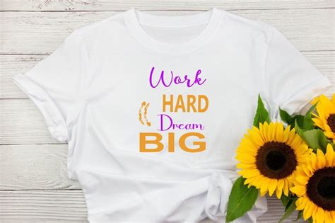 Work Hard Dream Big Motivational Quote Graphic By Mdyasingd561