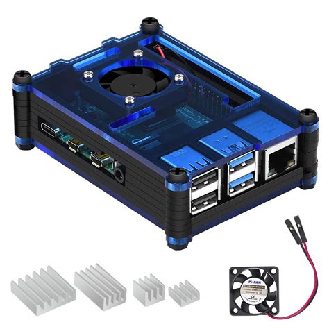 buy iuniker raspberry pi 4 case raspberry pi case with fan raspberry
