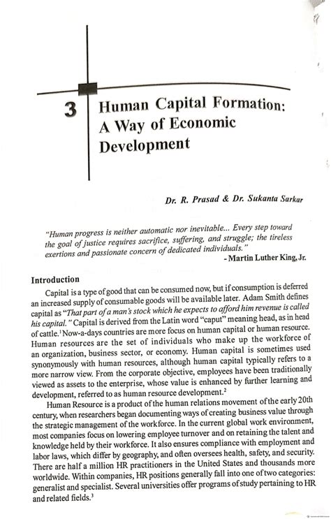Pdf Human Capital Formulation A Way Of Economic Development