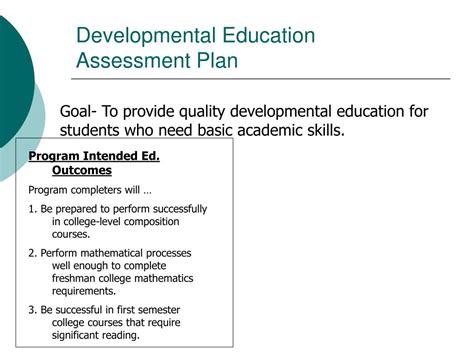 Ppt Developmental Education Assessment Powerpoint Presentation Free Download Id648885