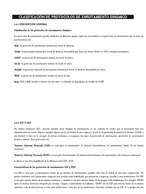 Clasificación De Protocolos De Enrutamiento Dinámico Pdf Enrutador Computación Enrutamiento