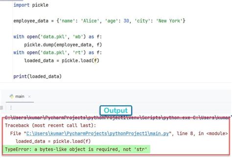Fix The Python 3 Pickle Typeerror