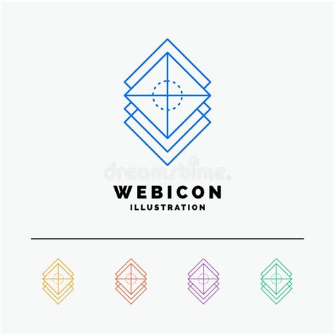 arrange design layers stack layer 5 color line web icon template