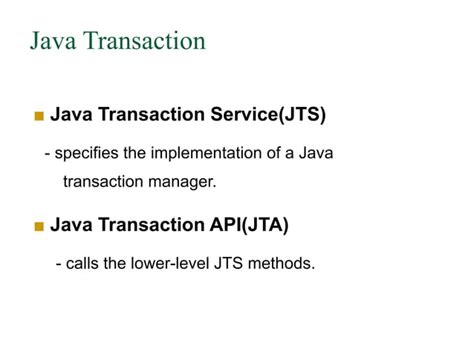 Introduction Of Java Transaction Api Powerpoint Ppt
