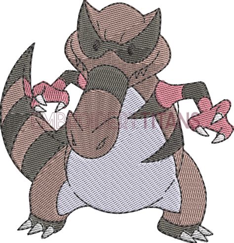 Krookodile Pokemon Free Machine Embroidery Design Download In Pes Jef