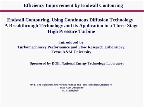 Ppt Endwall Contouring Using Continuous Diffusion Technology