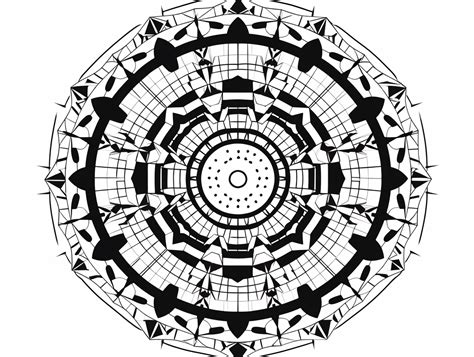 Beautiful Fractal Design Coloring Page