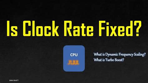 Bina Bhatt On Linkedin Clock Rate Is It Fixed What Is Dynamic