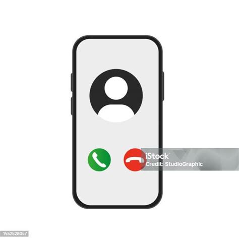 전화 통화 화면 인터페이스 스마트폰에서 수신 콜 템플릿 휴대 전화 디스플레이 벡터 그림입니다 누름 버튼에 대한 스톡 벡터 아트 및 기타 이미지 Istock