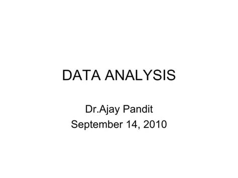 Data Analysis Ppt