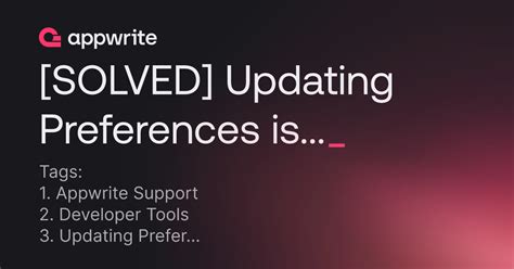 [solved] updating preferences is not working threads appwrite