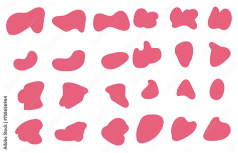 Coloring Blob Shape Organic Set Fluid Cooler Blob Shape Vector For Abstract Design Abstract