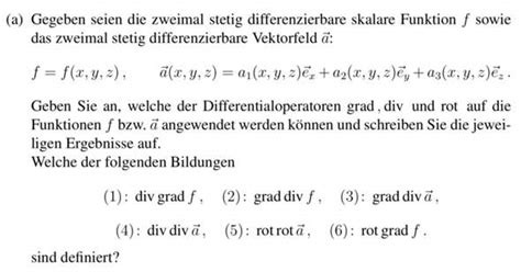 Differentialoperatoren Bildungen Grad Rot Div Gradient