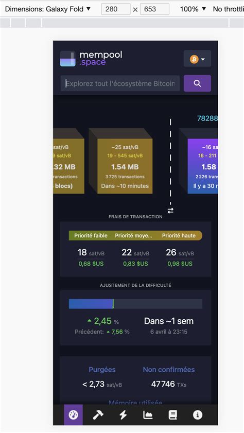 mempool blockchain component is not always properly centered · issue