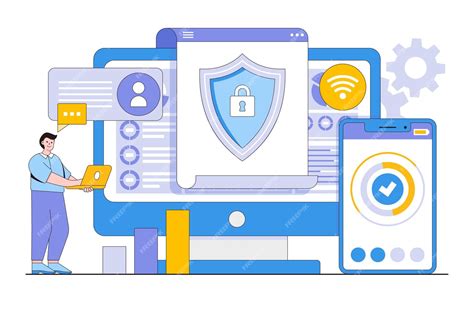 Premium Vector Cyber Security Vector Illustration Concept With
